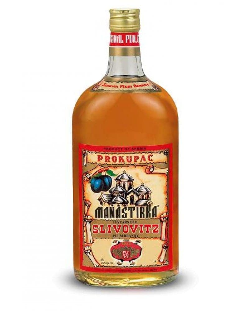 Manastirka Prokupac Slivovitz Plum Brandy 1L - Sendgifts.com